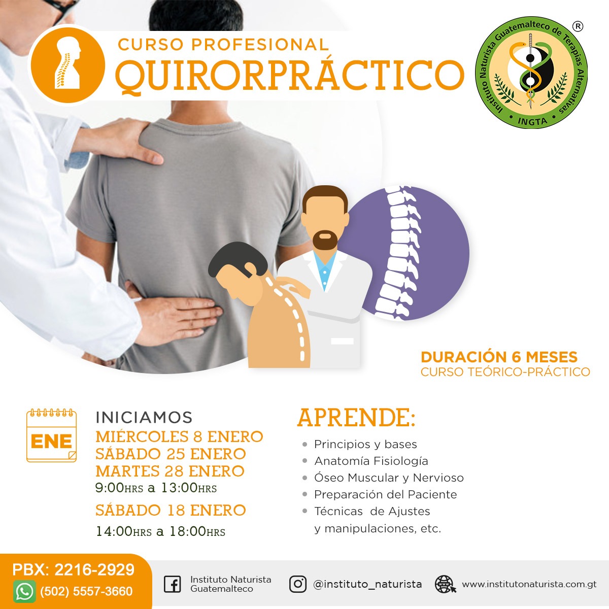 Quiropráctico – Instituto Naturista Guatemalteco